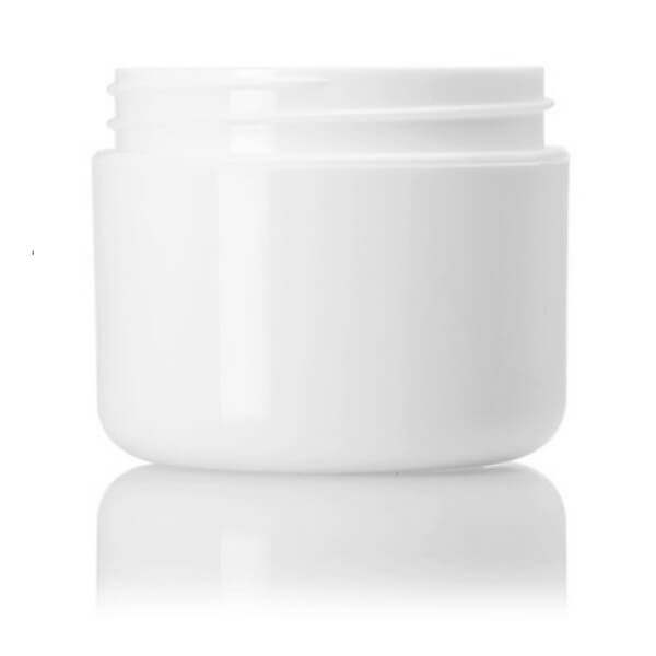 White PP Double Wall Round Base Jar - 1 oz | Saffire Blue Inc.
